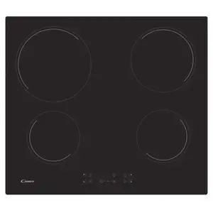 Candy - table de cuisson vitrocéramique 4 feux 6500w noir - cc64ch TU ...