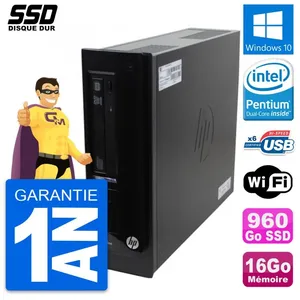 PC HP Pro 3300 SFF Intel Pentium G630 RAM 16Go SSD 960Go Windows 10 Wi ...