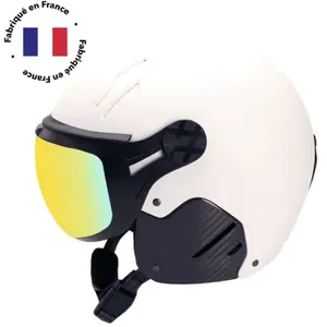 Destockage Noël : Diezz Major Carbone - Casque ski avec visière Blanc ...