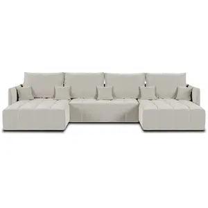 Soldes d'hiver 2026 : BESTMOBILIER Petra - canapé panoramique en U - 7 ...