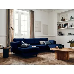 Soldes d'hiver 2026 : Lisa Design Anna - Canapé panoramique U - Velours ...