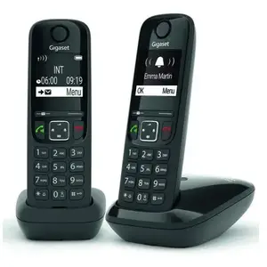 GIGASET Téléphone Fixe AS690 Duo Noir pas cher