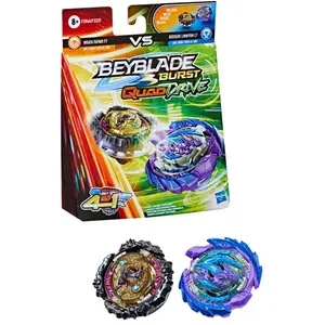 Beyblade Pack de 2 toupies Burst QuadDrive Berserk Linwyrm L7 Wrath ...