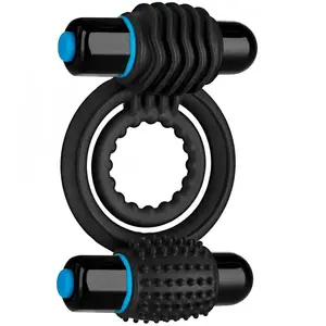 Soldes d'hiver 2026 : Doc Johnson Anneau Vibrant Double OptiMALE C-Ring ...